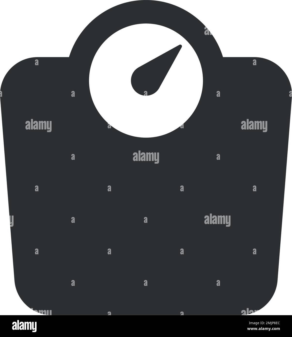 Scale icon in flat style. Weight balance vector illustration on ...