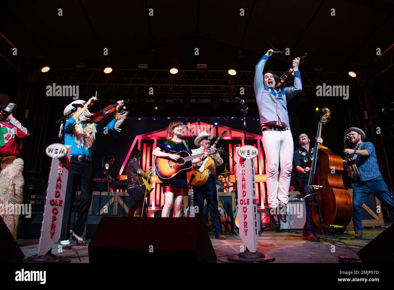 Woody Paul, from left, Molly Tuttle, Ranger Doug, and Ketch Secor ...
