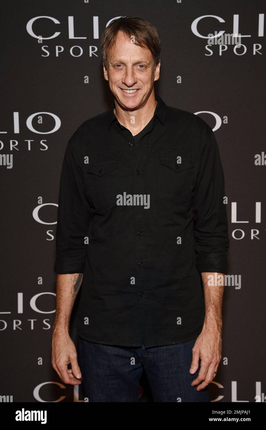 Tony Hawk, Clio Sports Lifetime Achievement Award recipient, poses at ...