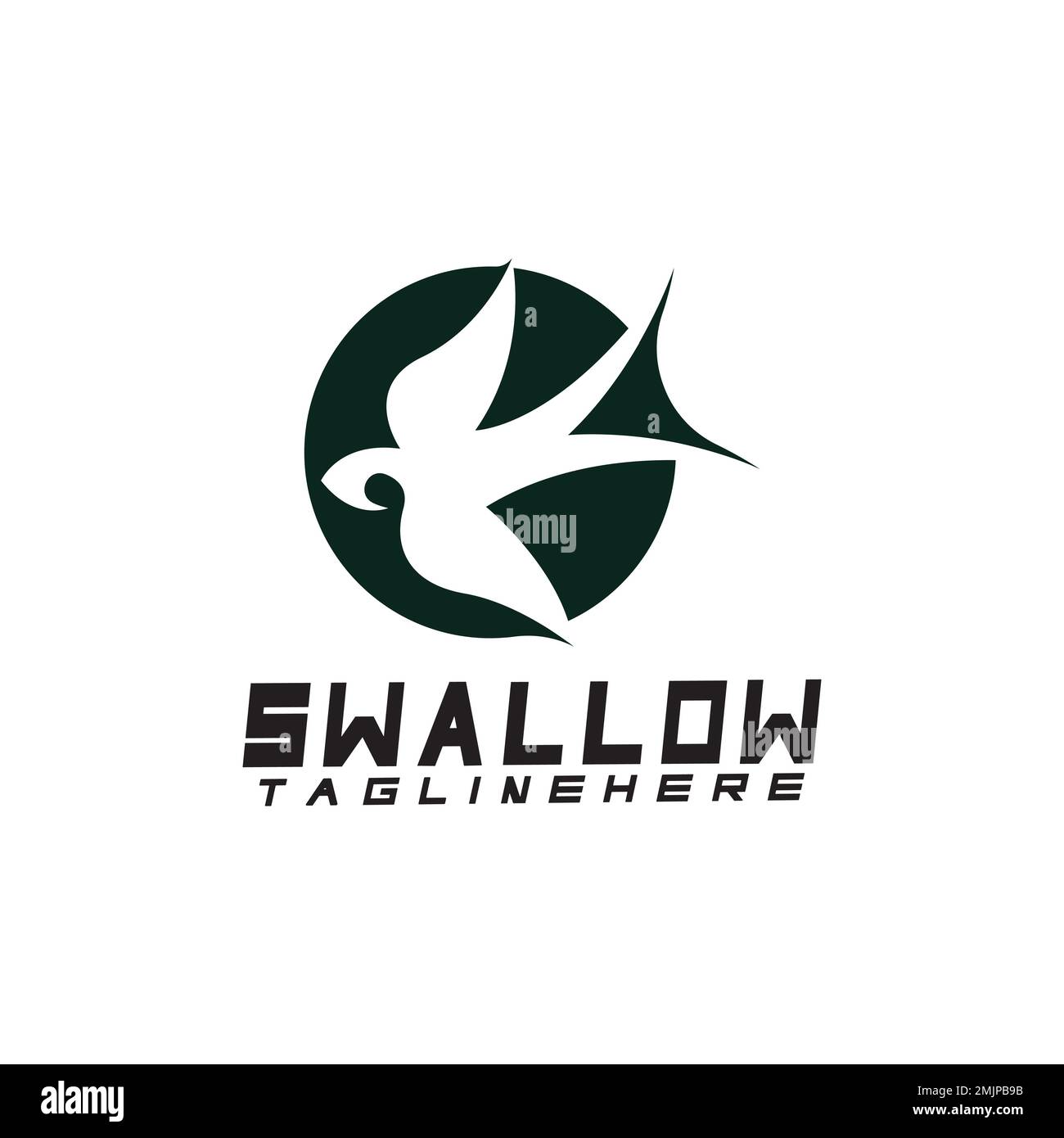 Swallow logo. silhouette swallow flying logo vector isolated white background Stock Vector Image ...