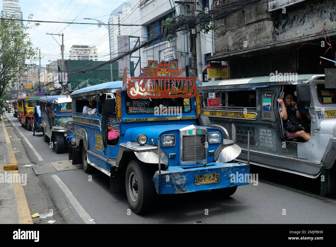 Philippines Manila - Colorful old Jeepney Stock Photo - Alamy
