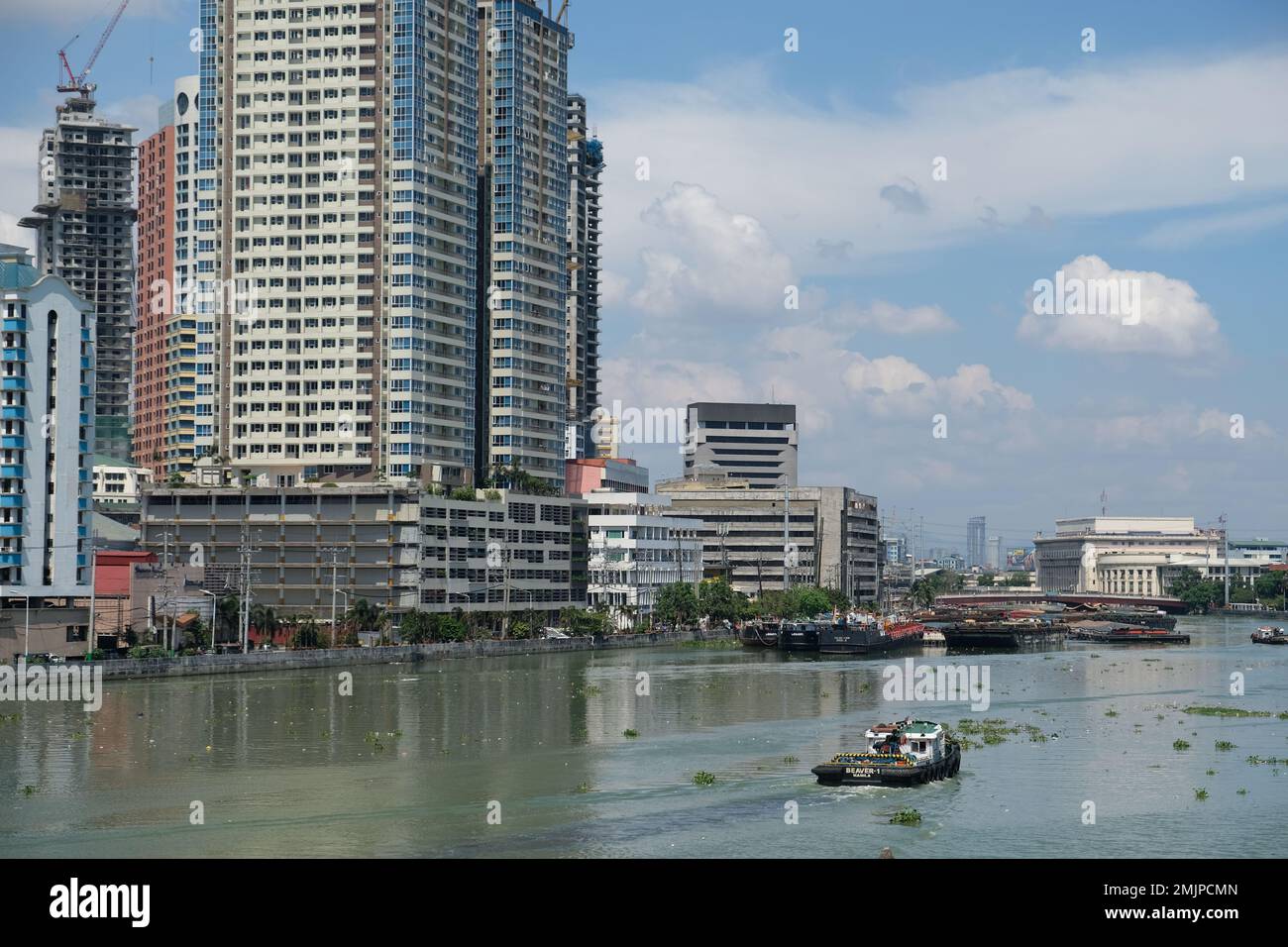 Philippines Manila - Pasig River view from Fort Santiago Stock Photo ...