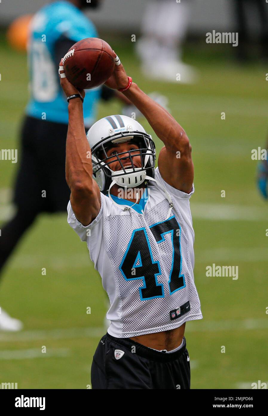 Carolina Panthers cornerback Ross Cockrell catches a pass during the ...