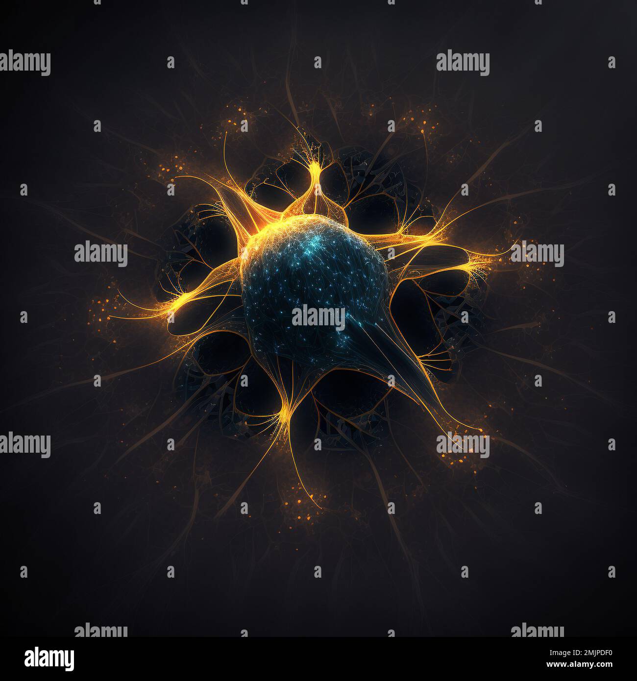 Artificial intelligence. Technology and engineering concept. 3D Rendering . Abstract AI ...