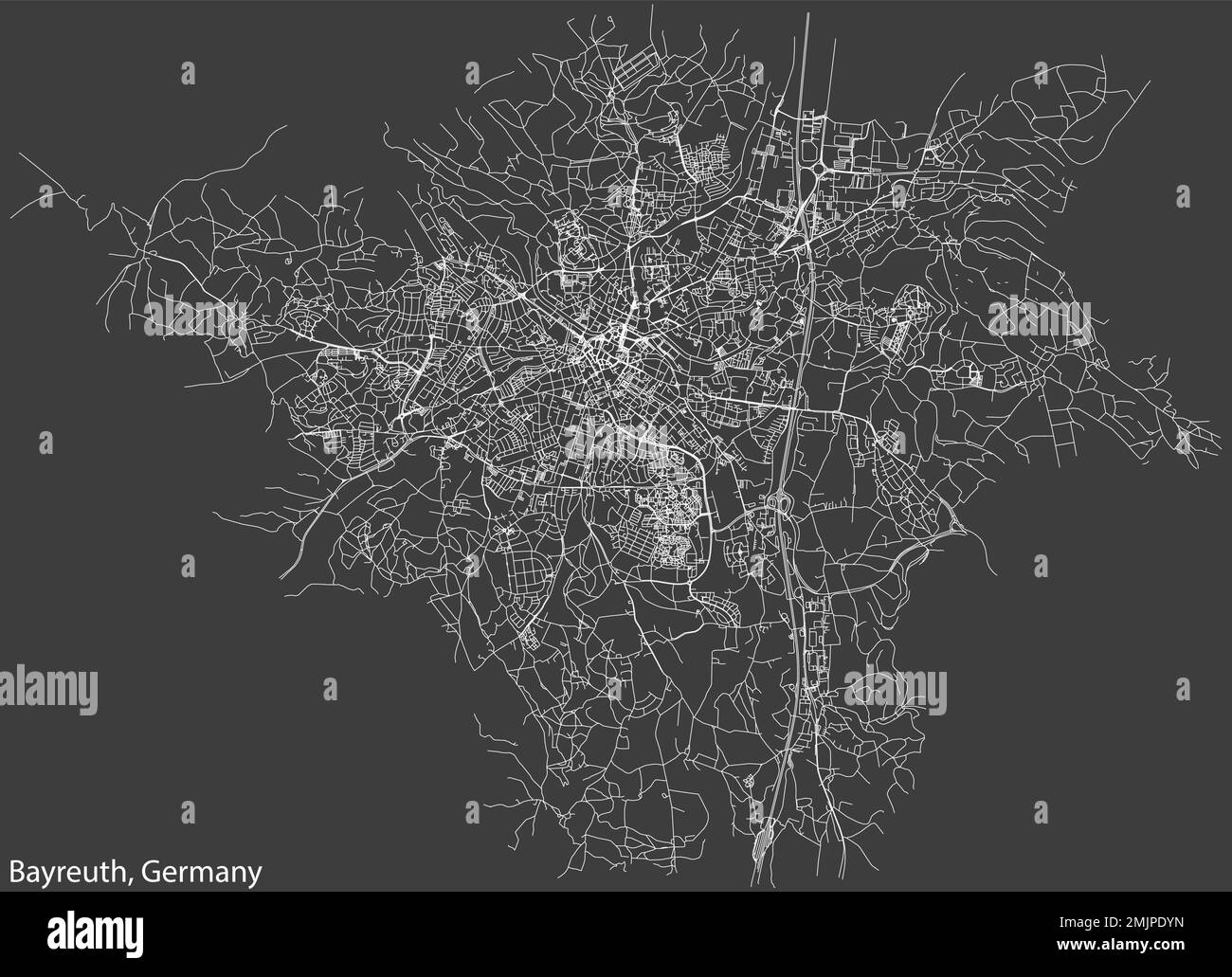 Street roads map of BAYREUTH, GERMANY Stock Vector Image & Art - Alamy