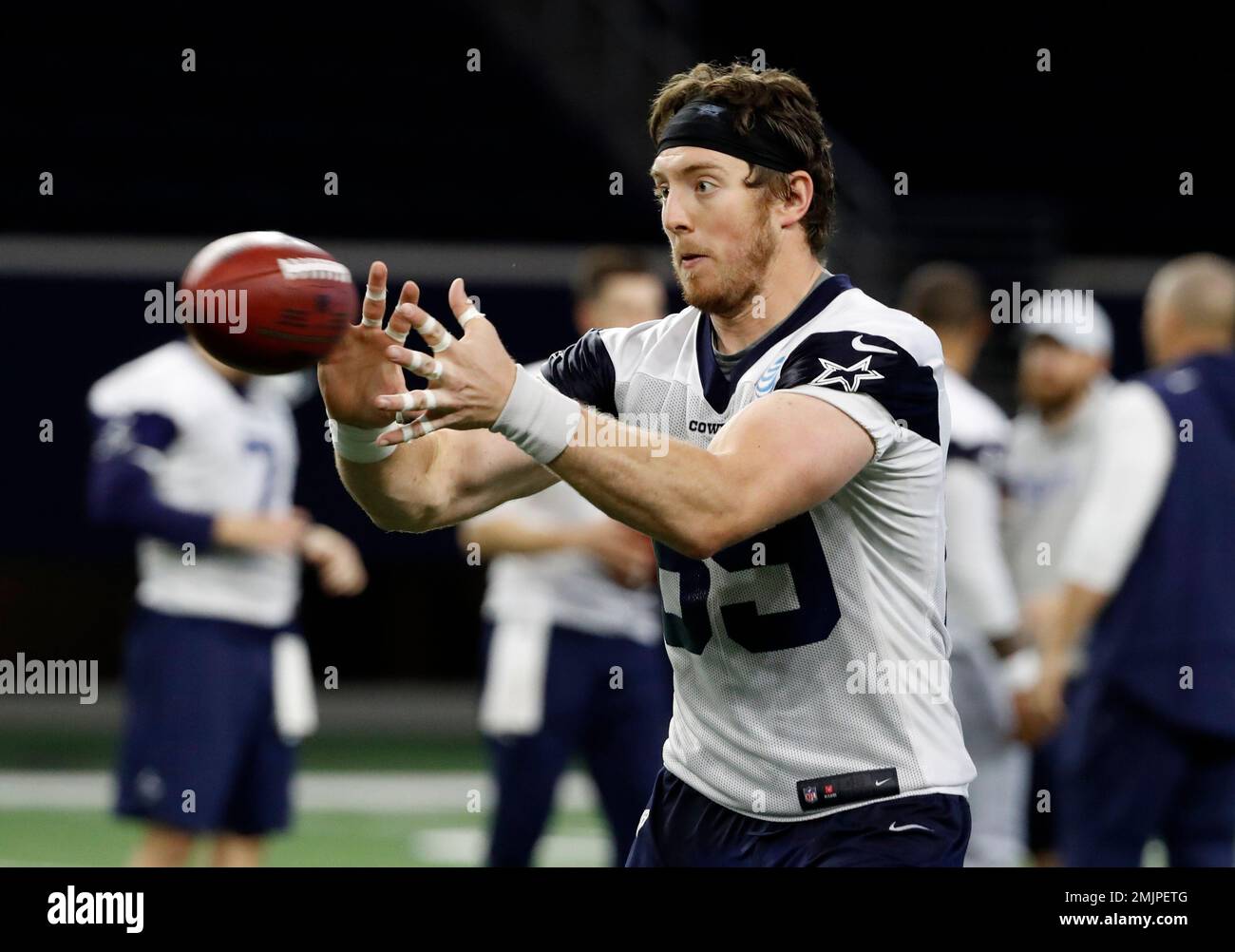 Dallas Cowboys tight end Blake Jarwin (89) participates in drills at ...