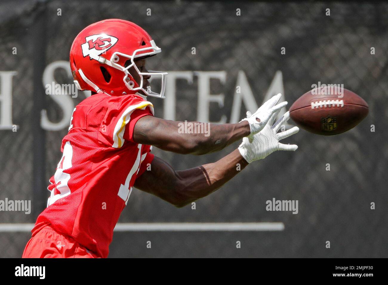 Kansas City Chiefs wide receiver Bryon Pringle participates in a drill ...