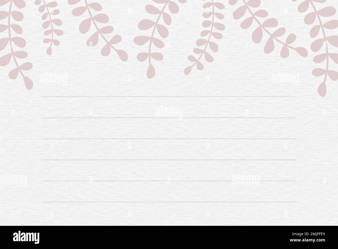 Pink leafy patterned note background vector Stock Vector Image & Art ...