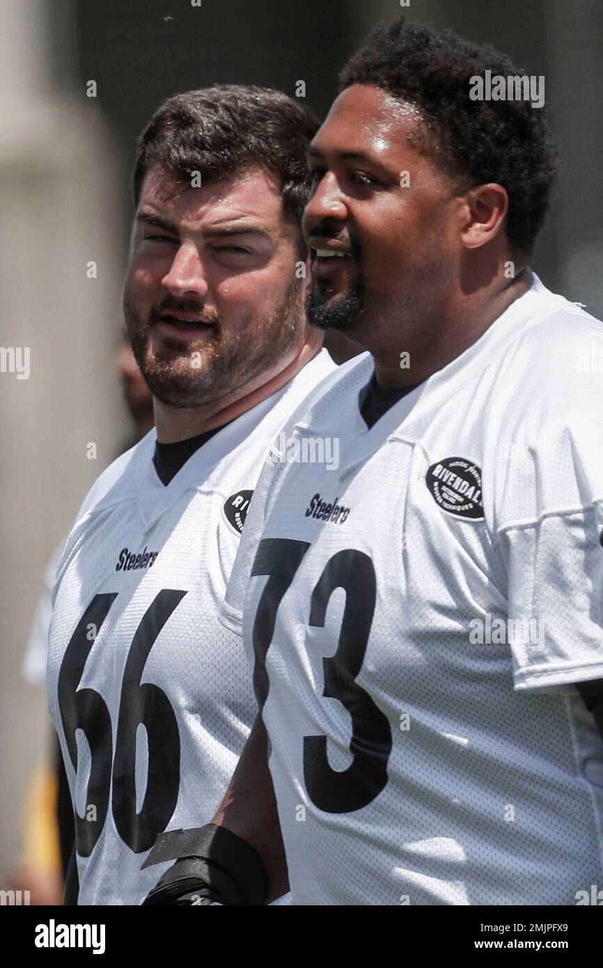Pittsburgh Steelers offensive guards David DeCastro (66) and Ramon ...