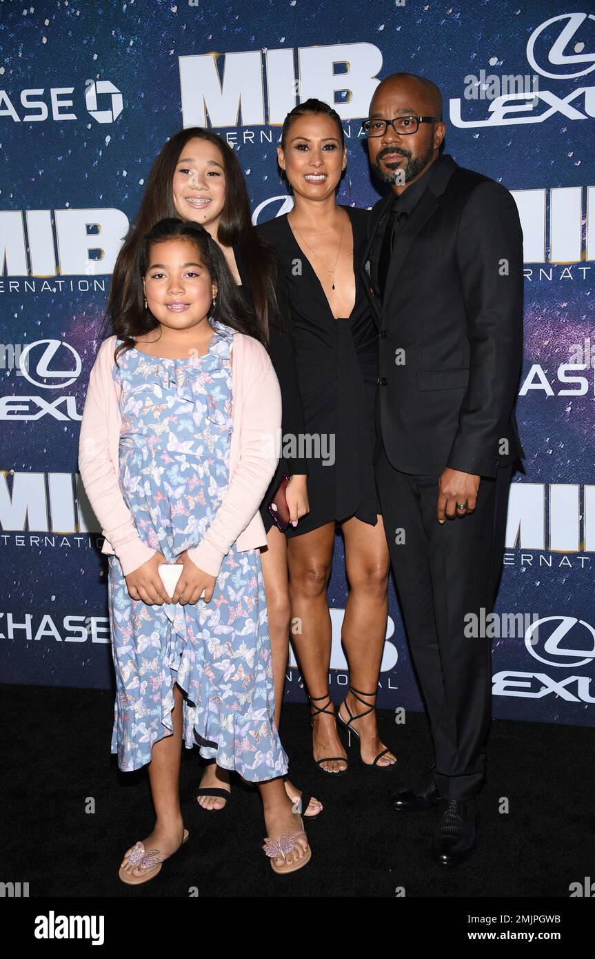 Actor Inny Clemons, right, and family attend the world premiere of "Men ...