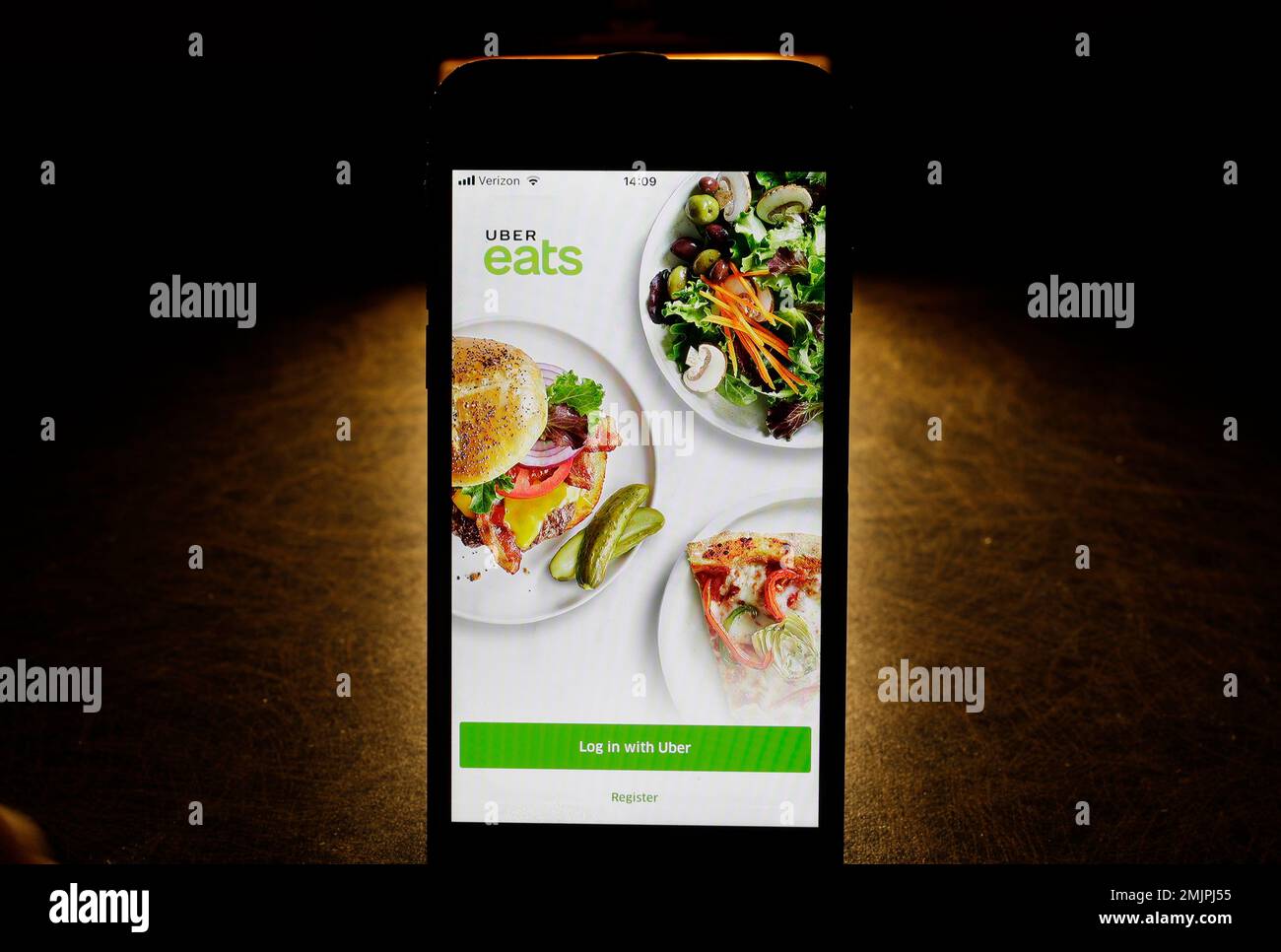 FILE - In this Feb. 20, 2018, file photo shows the Uber Eats app on an ...