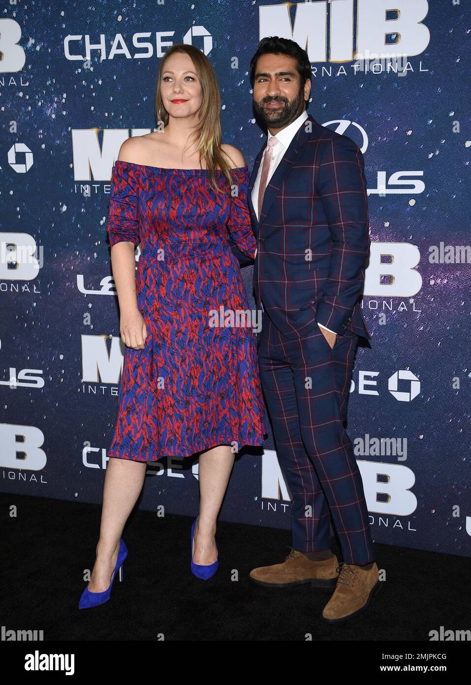 Actor Kumail Nanjiani, right, and wife actress Emily V. Gordon attend ...