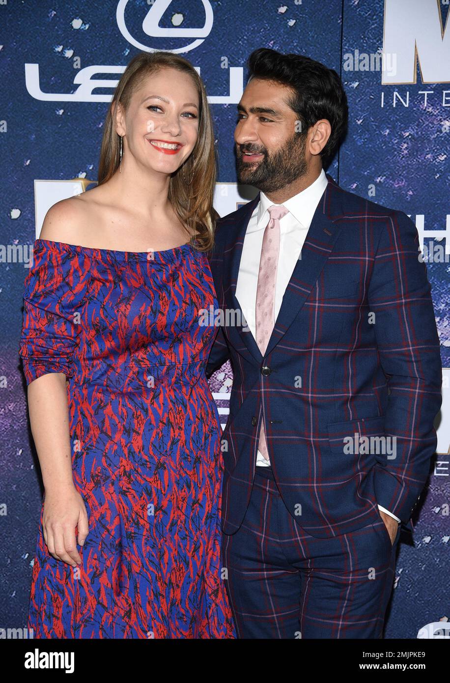 Actor Kumail Nanjiani, right, and wife actress Emily V. Gordon attend ...