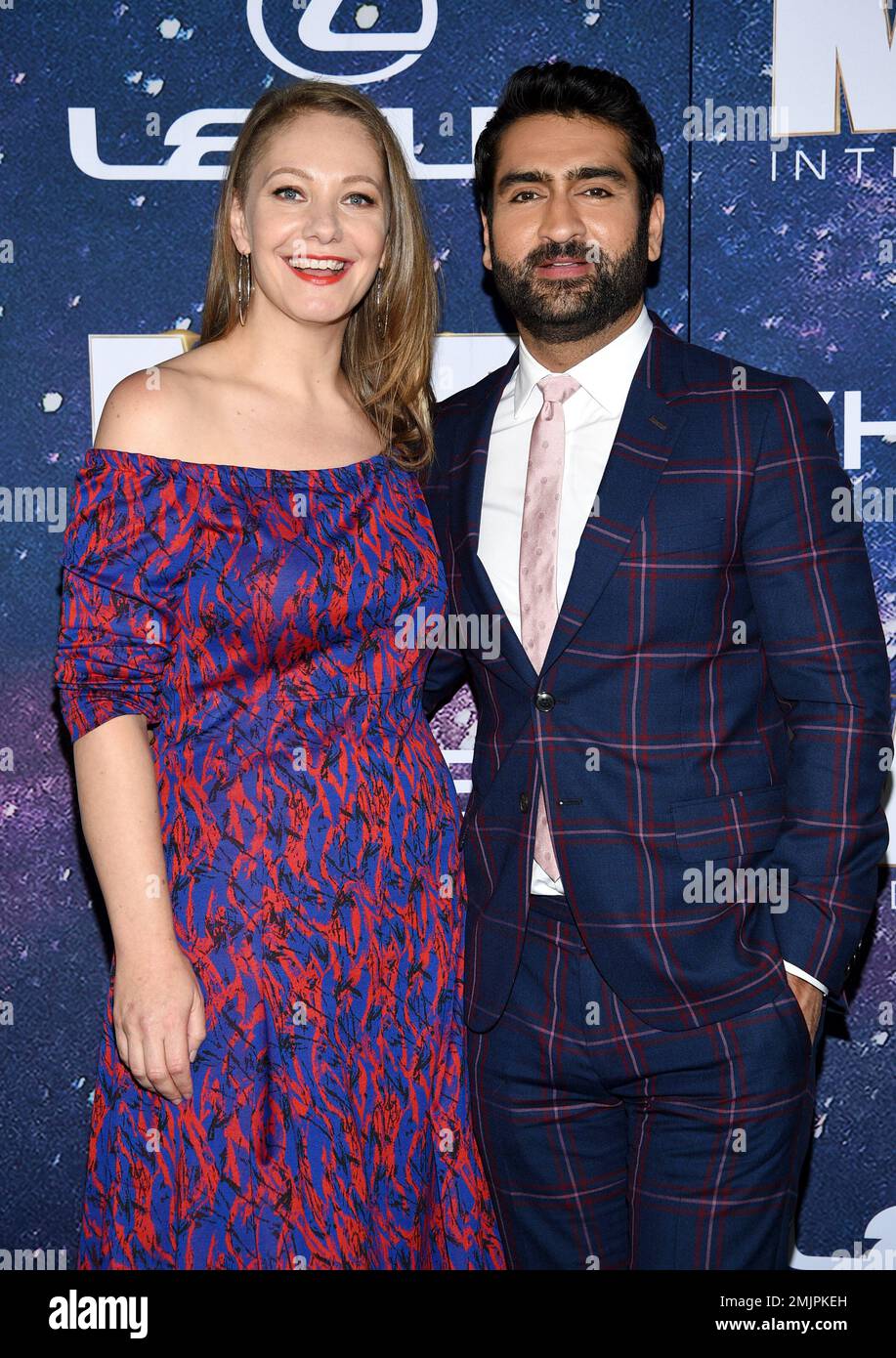 Actor Kumail Nanjiani, right, and wife actress Emily V. Gordon attend ...