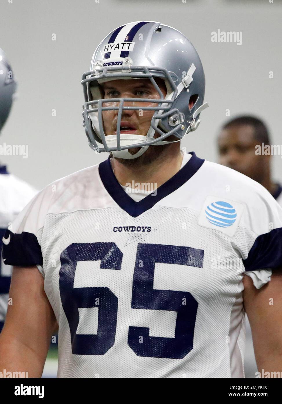 Dallas Cowboys offensive tackle Mitch Hyatt (65) participates in drills ...