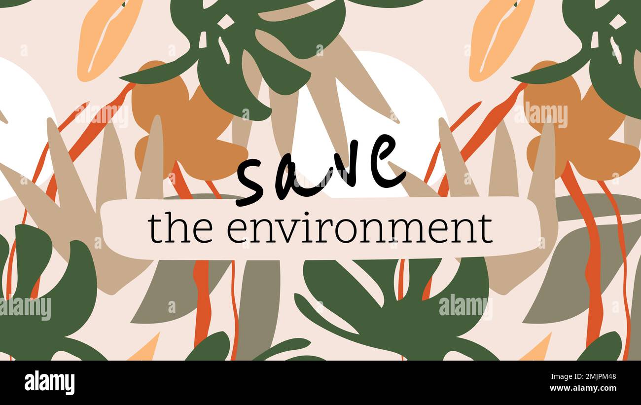 Save the environment template, editable inspirational message vector ...
