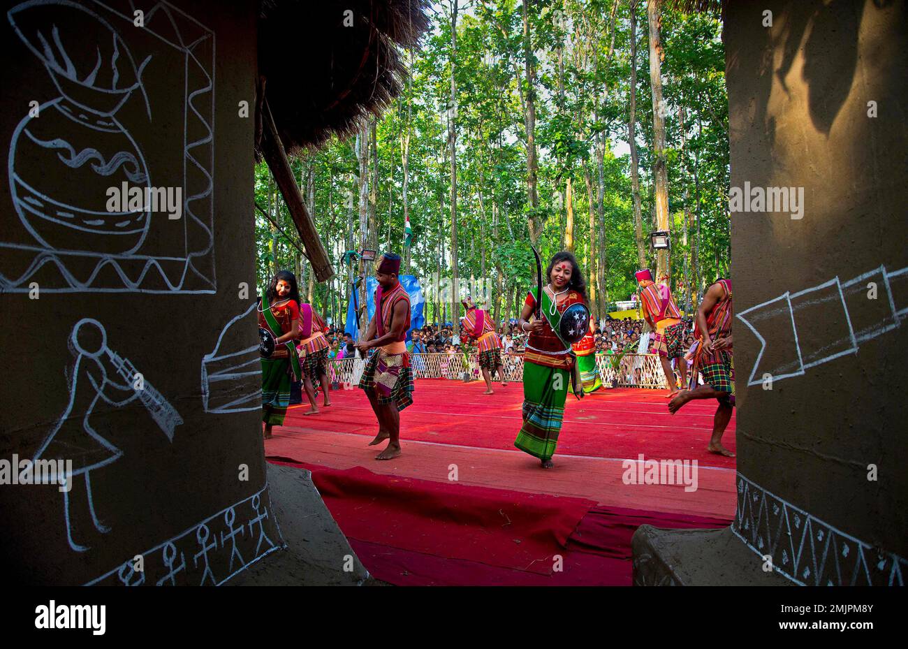 In this Monday, June 10, 2019 photo, Indian Rabha tribals perform ...