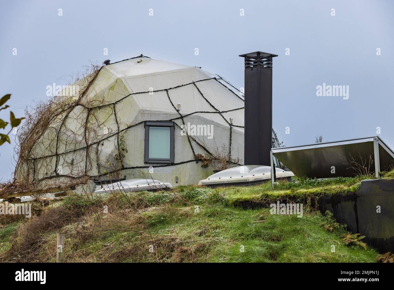 Olst Wijhe, The Netherlands - January 21, 2023: Self-build earth houses ...