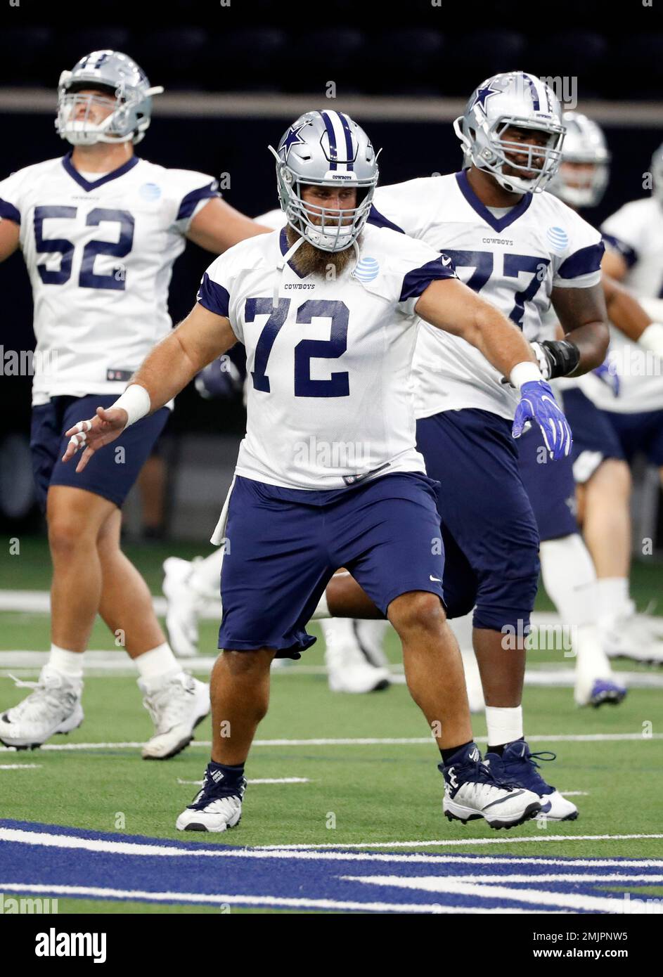 Dallas Cowboys center Travis Frederick (72) participates in drills at ...