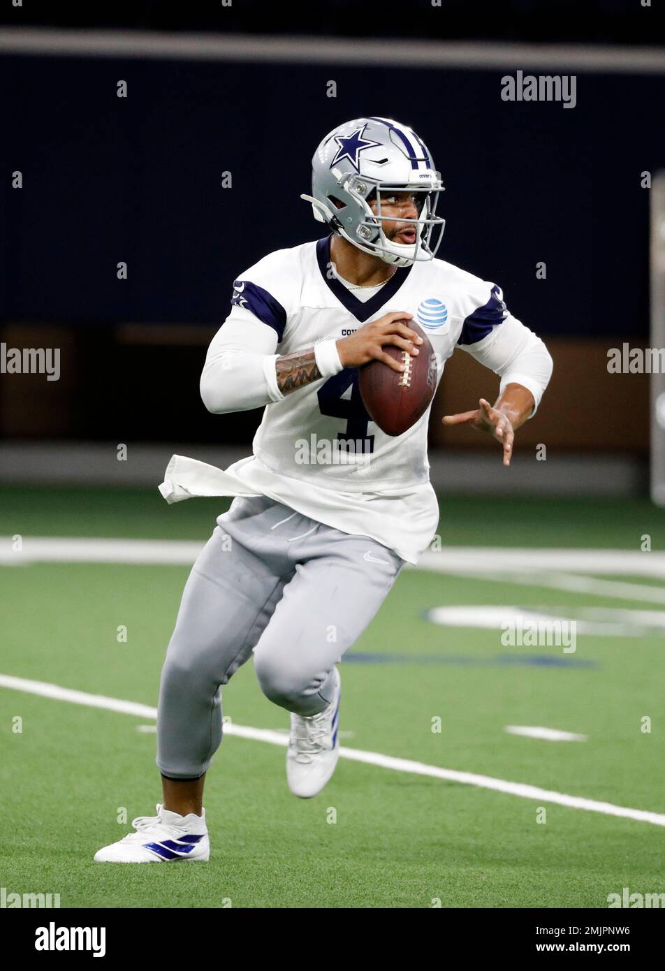 Dallas Cowboys quarterback Dak Prescott (4) prepares to pass during ...