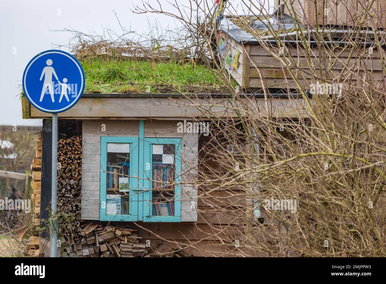 Olst Wijhe, The Netherlands - January 21, 2023: Library box at Self ...