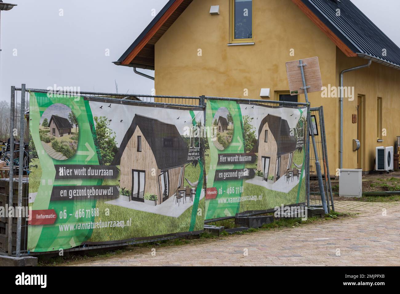 Olst Wijhe, The Netherlands - January 21, 2023: Construction of ...