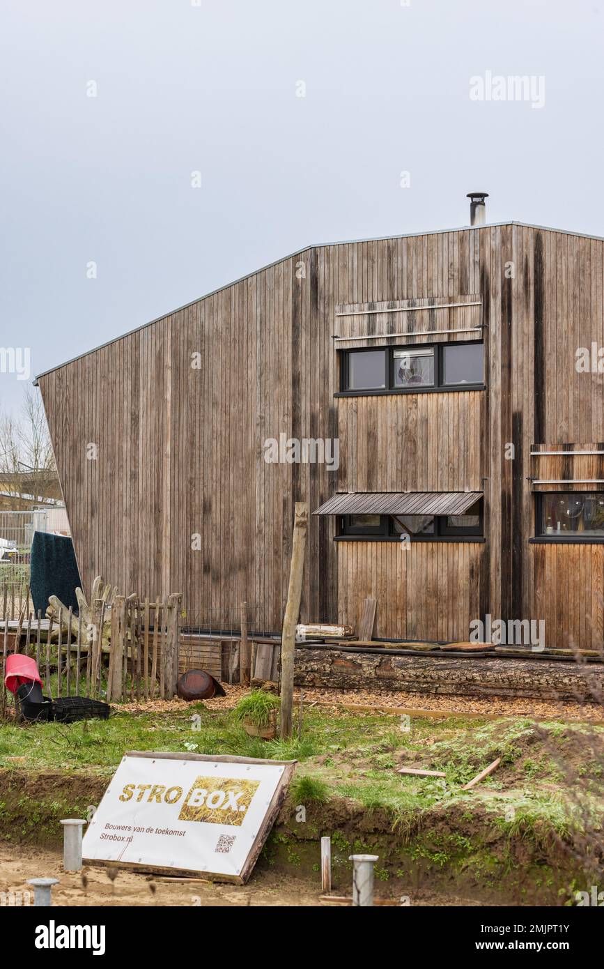 Olst Wijhe, The Netherlands - January 21, 2023: Construction of ...