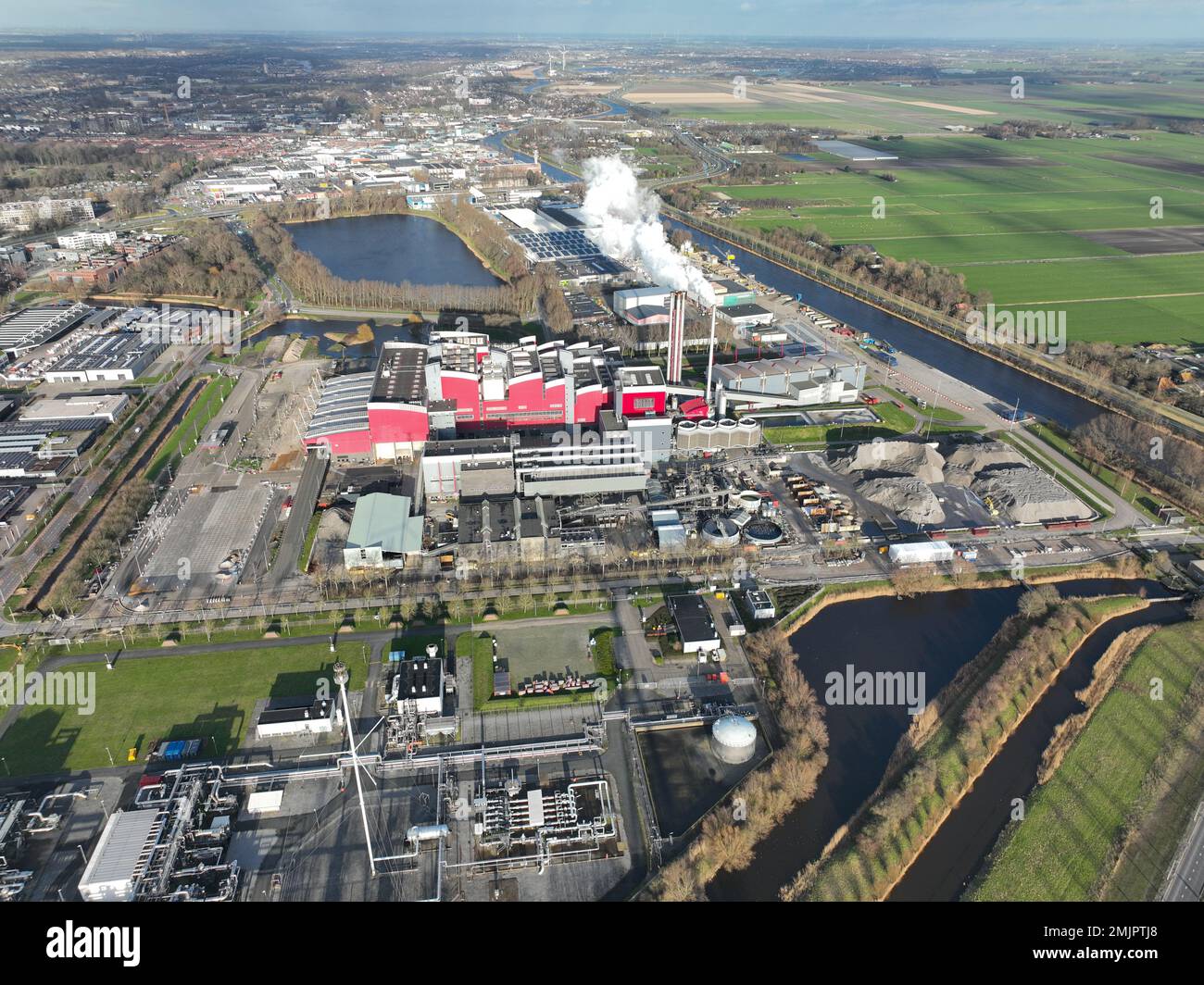 Aerial drone video industrial process hi-res stock photography and ...