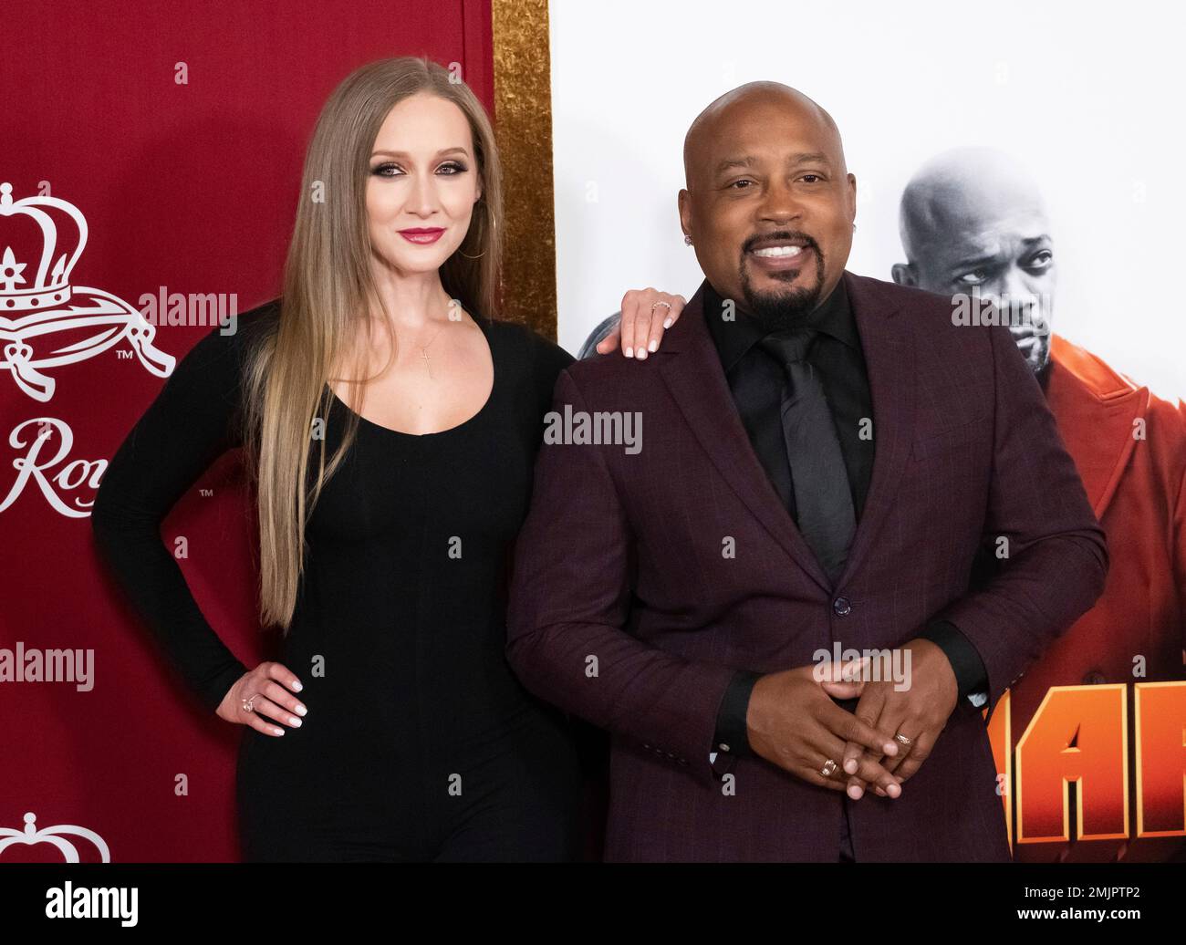 Heather Taras and Daymond John attend the premiere of "Shaft" at AMC ...
