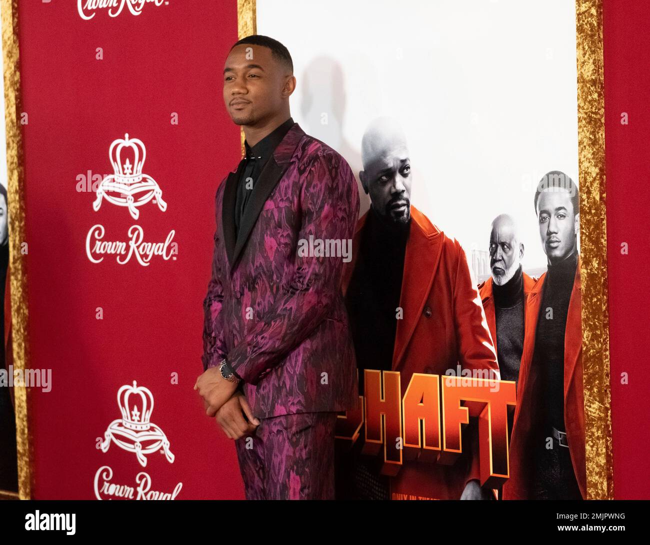 Jessie T. Usher attends the premiere of "Shaft" at AMC Lincoln Square ...