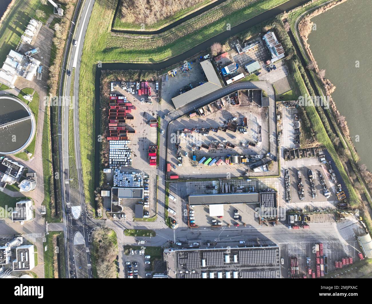 Waste collection center, recycling center processing and separation of ...