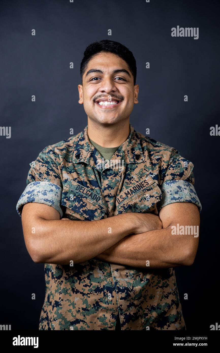 U.S. Marine Corps Cpl. Jonathan Delgado, a supply administration and ...