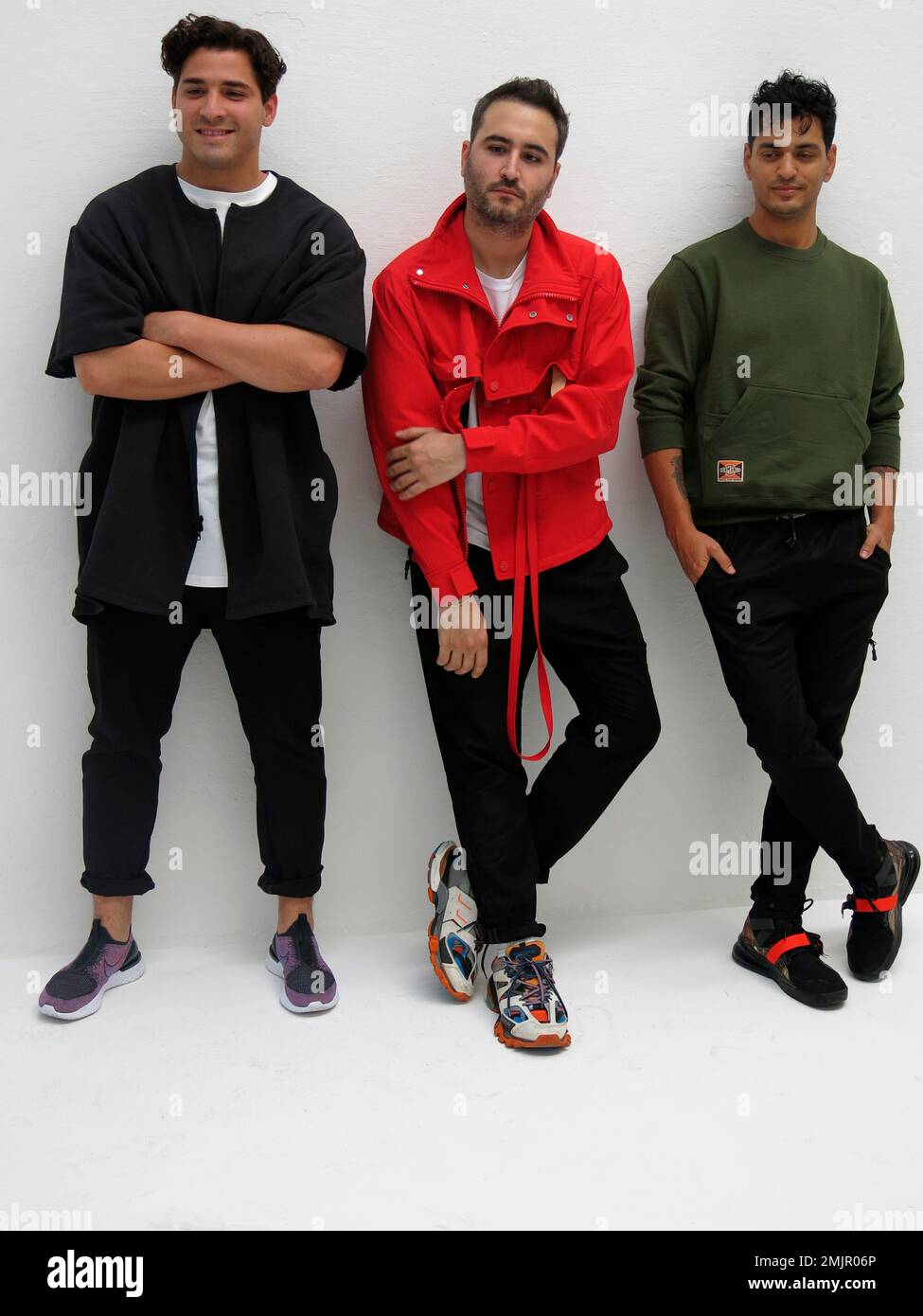 Members of the Mexican pop band Reik, from left, Julio Ramírez, Jesús ...