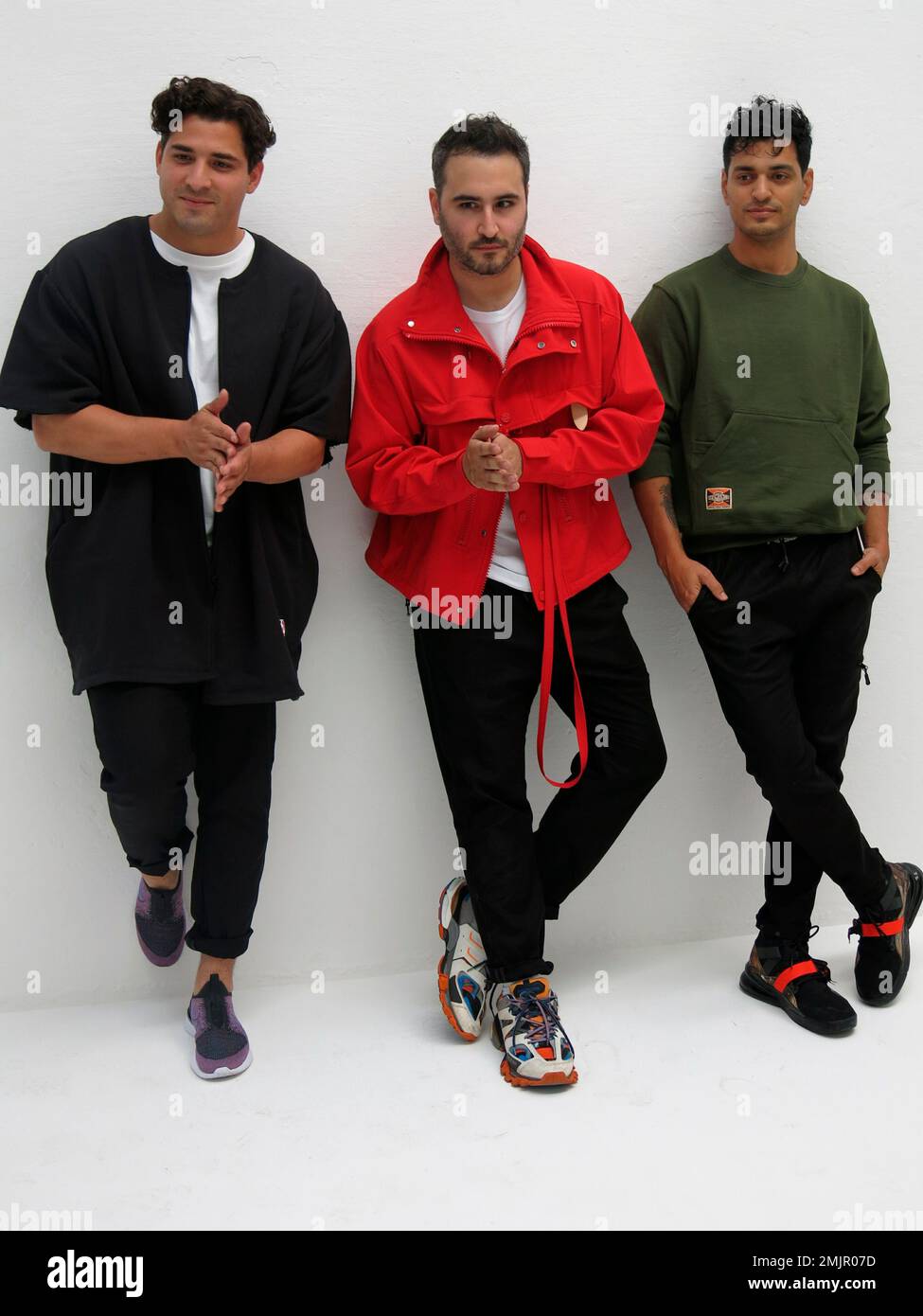Members of the Mexican pop band Reik, from left, Julio Ramírez, Jesús ...