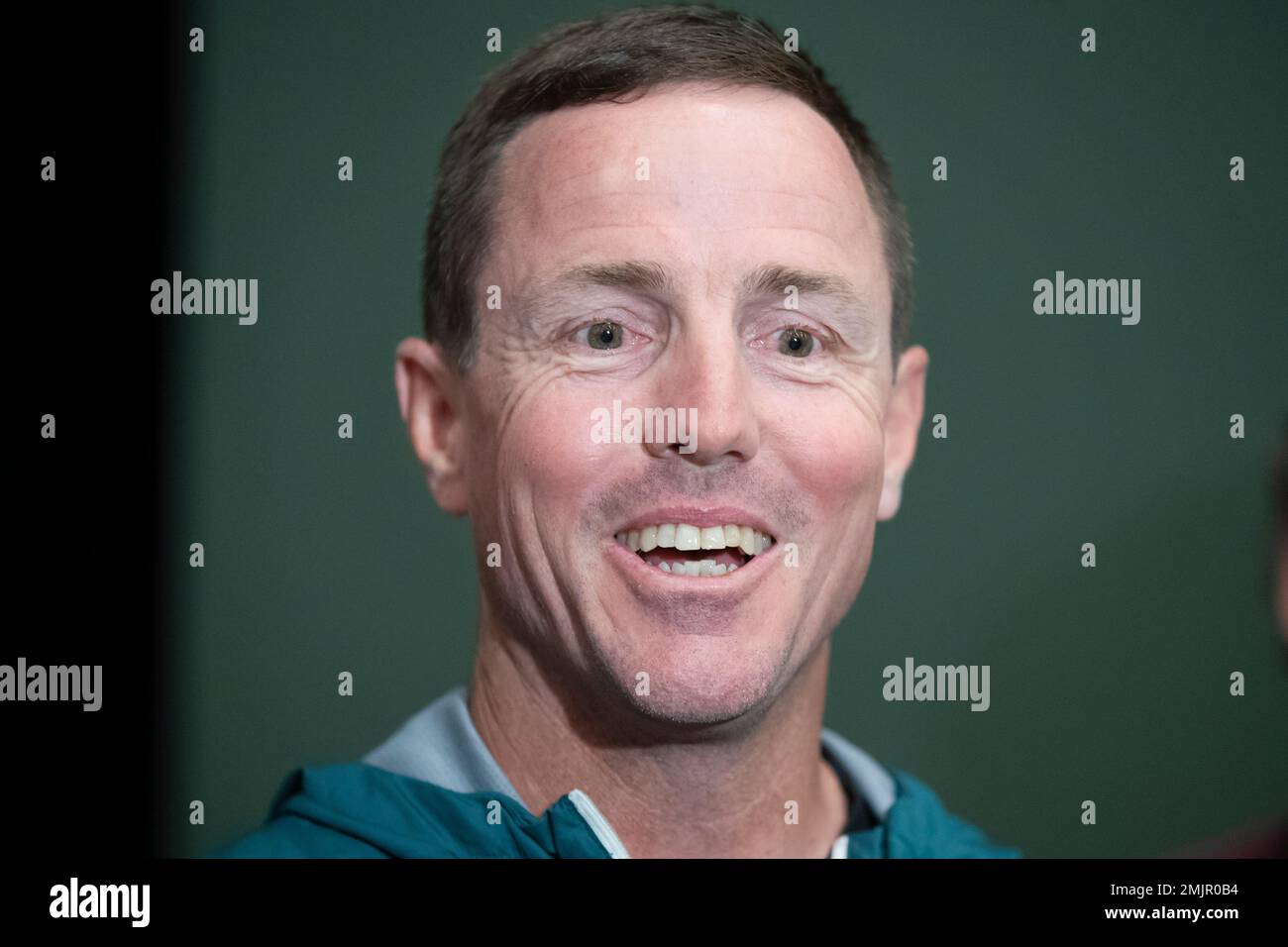 Philadelphia Eagles special teams coordinator Dave Fipp speaks with ...