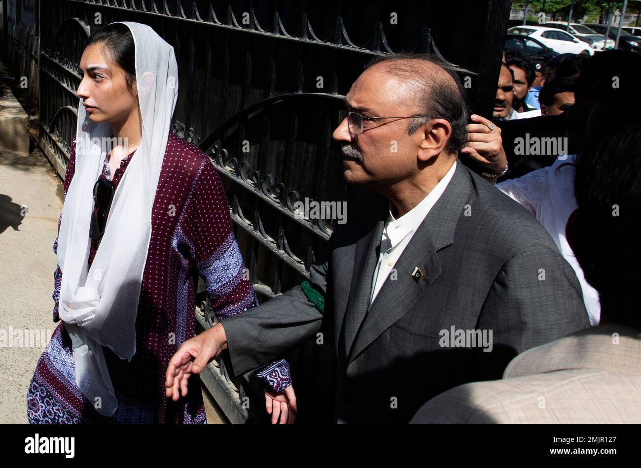 Former Pakistani president and leader of Pakistan People's party, Asif ...