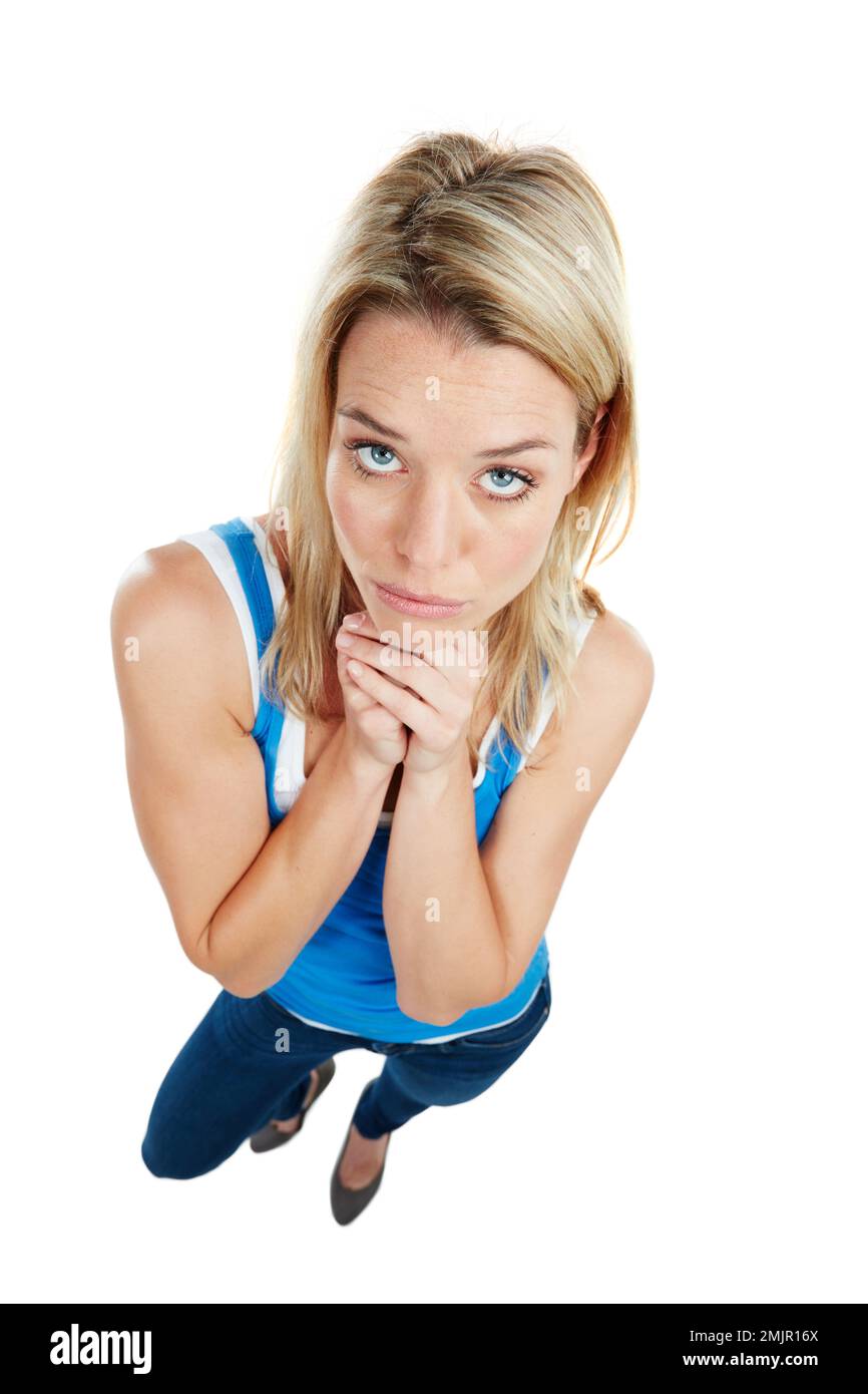 Woman ashamed 20s Cut Out Stock Images & Pictures - Alamy