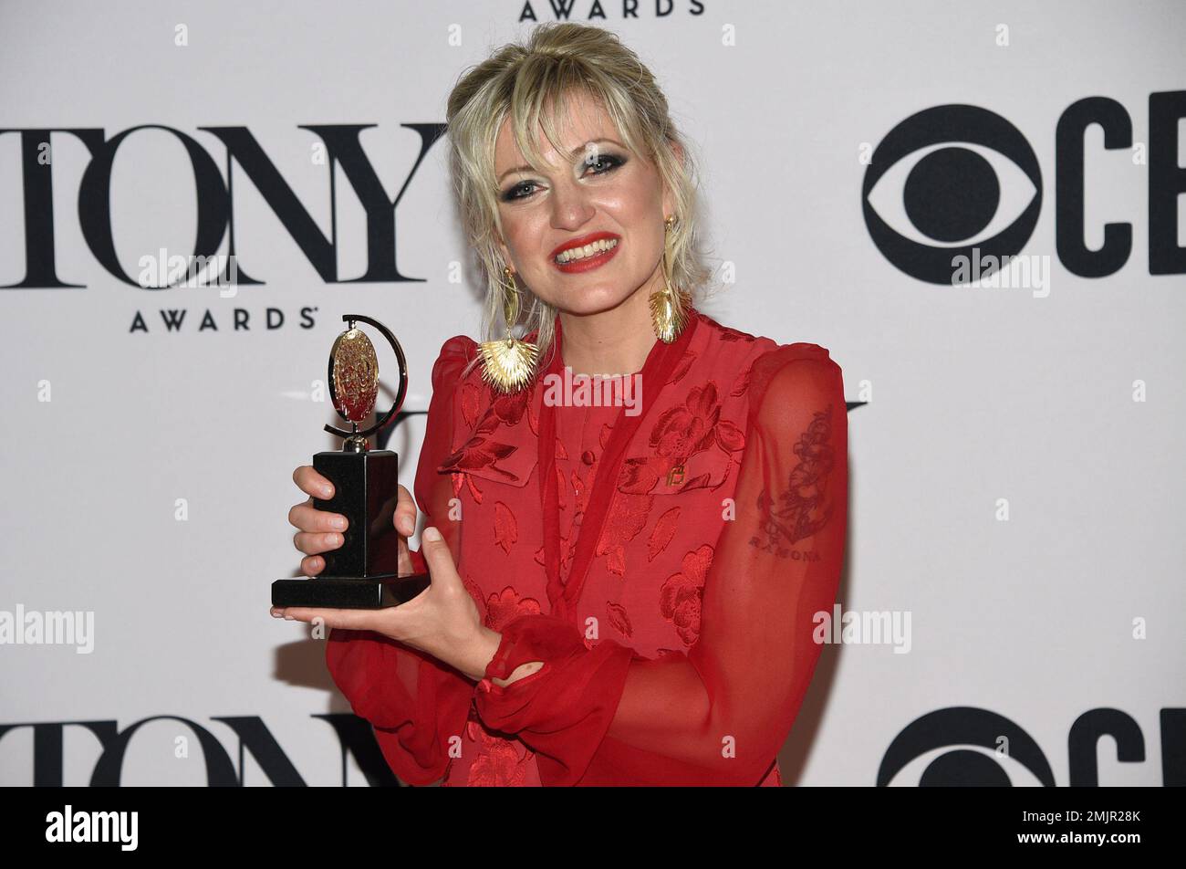 Anais Mitchell poses in the press room with the award for best original ...