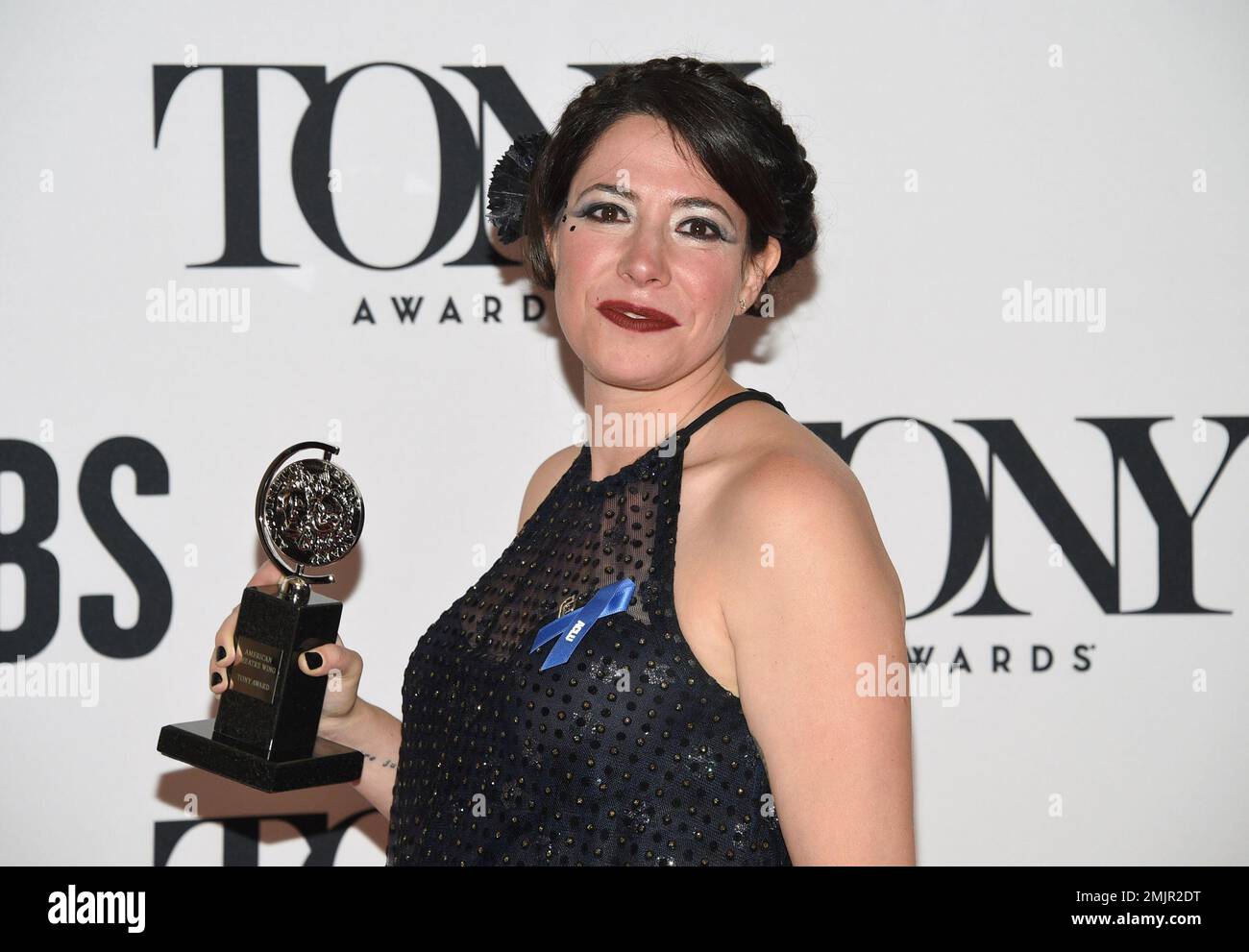 Rachel Chavkin poses in the press room with the award for best ...