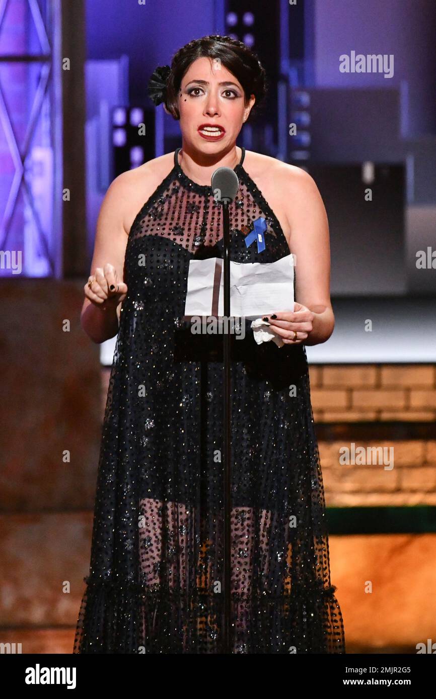 Rachel Chavkin accepts the award for best direction of a musical for ...