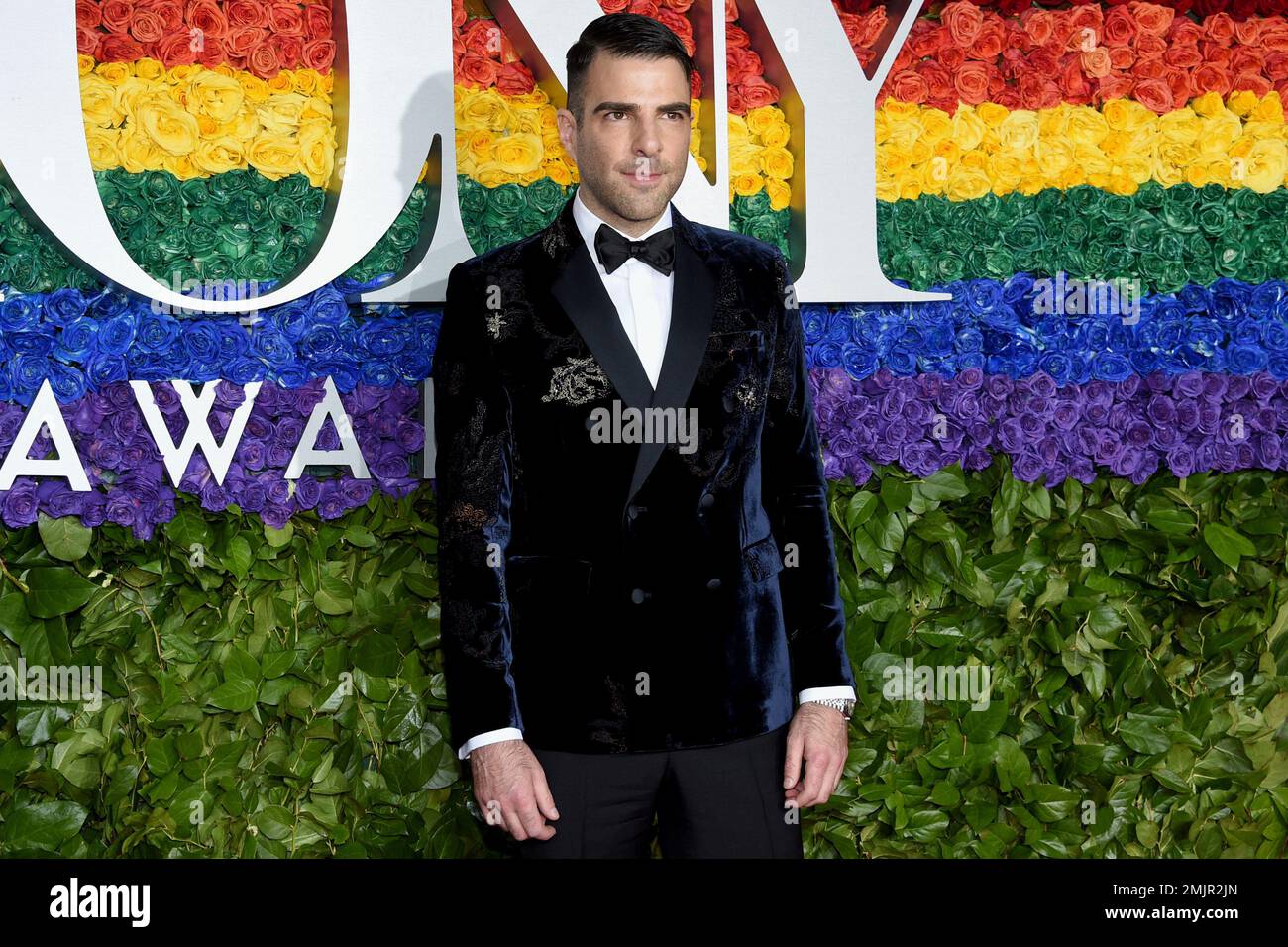Zachary Quinto arrives at the 73rd annual Tony Awards at Radio City ...