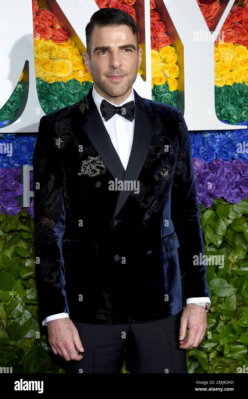 Zachary Quinto arrives at the 73rd annual Tony Awards at Radio City ...
