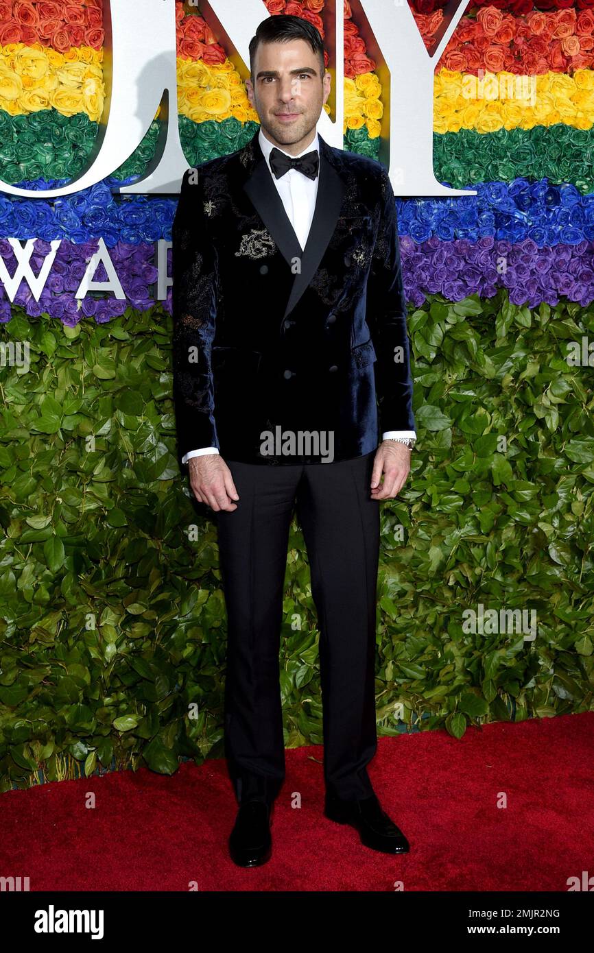 Zachary Quinto arrives at the 73rd annual Tony Awards at Radio City ...