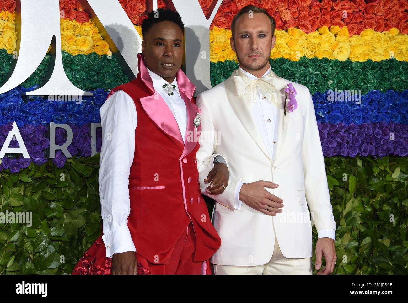 Billy Porter, left, and Adam Smith arrive at the 73rd annual Tony ...