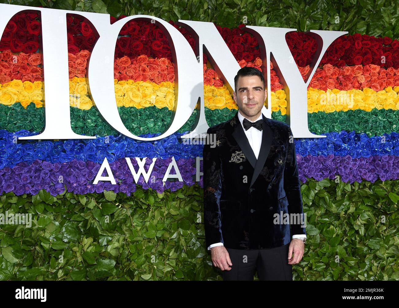 Zachary Quinto arrives at the 73rd annual Tony Awards at Radio City ...