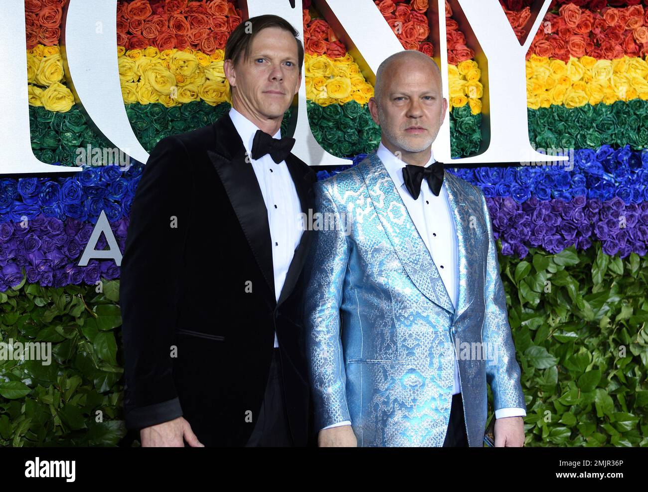 David Miller, left, and Ryan Murphy arrive at the 73rd annual Tony ...