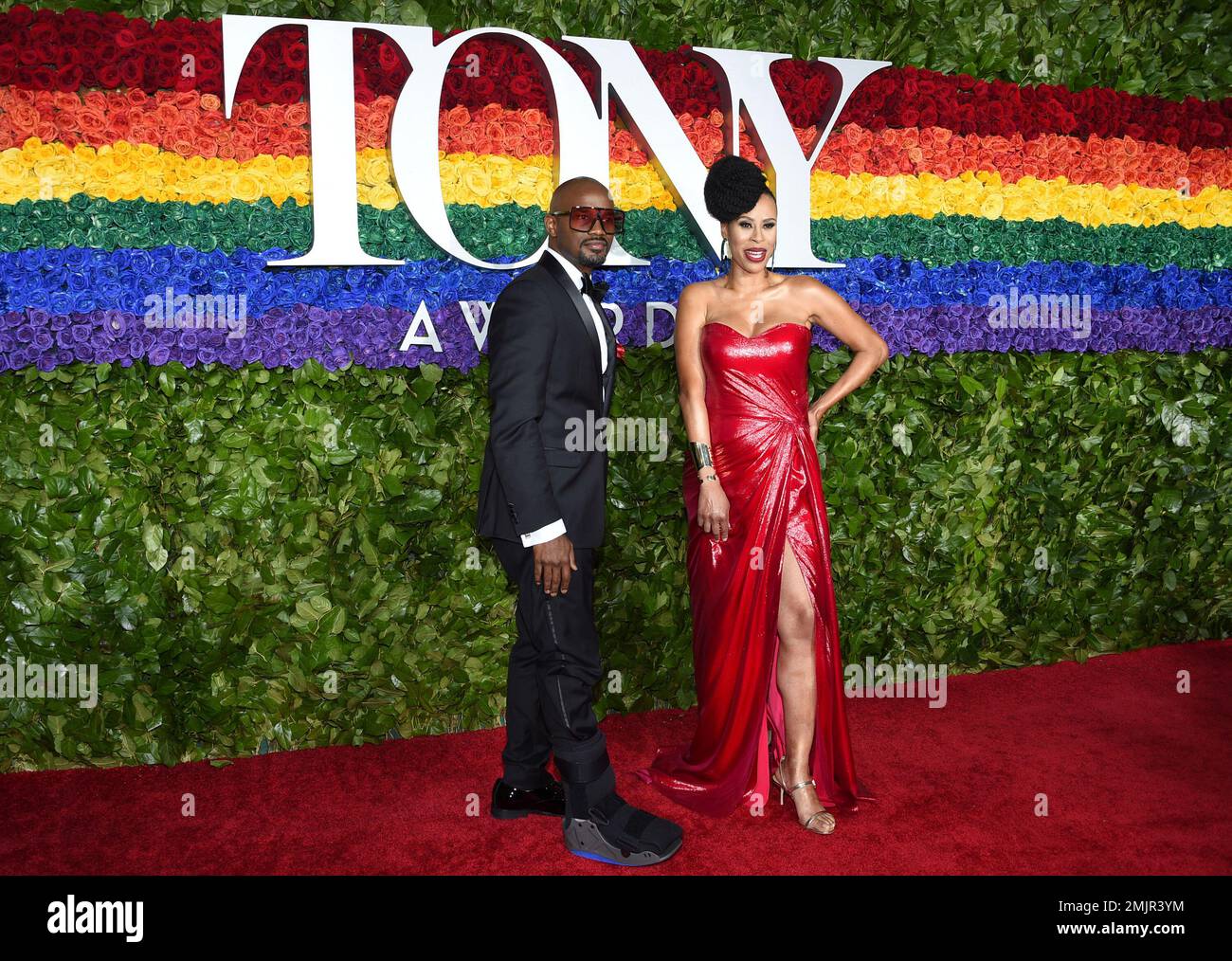 Jimmy Keys, left, and Dominique Morisseau arrive at the 73rd annual ...
