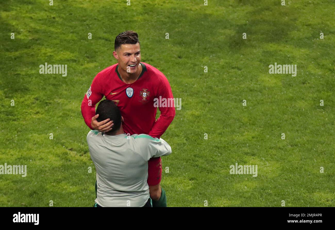 Portugal's Cristiano Ronaldo celebrates after winning the UEFA Nations ...