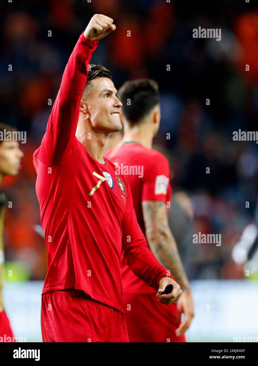 Portugal's Cristiano Ronaldo celebrates after defeating the Netherlands ...