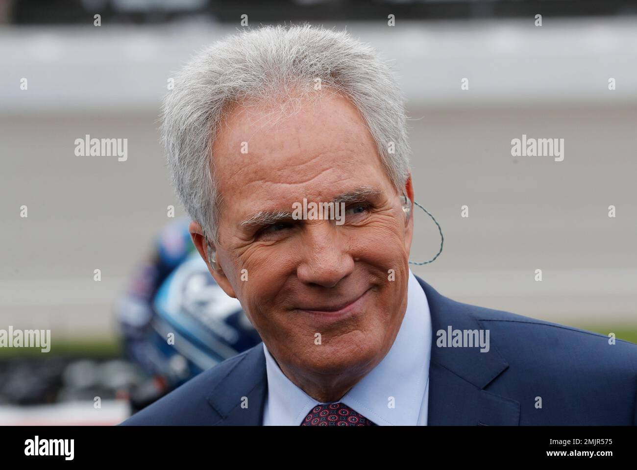 Fox Sports broadcaster Darrell Waltrip on pit row before the NASCAR cup ...